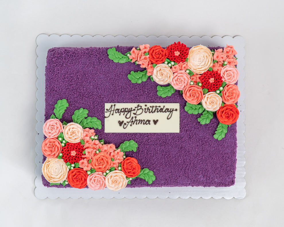 Ube Cake (12 by 16 inches Rectangle) – Indulge Patisserie PH